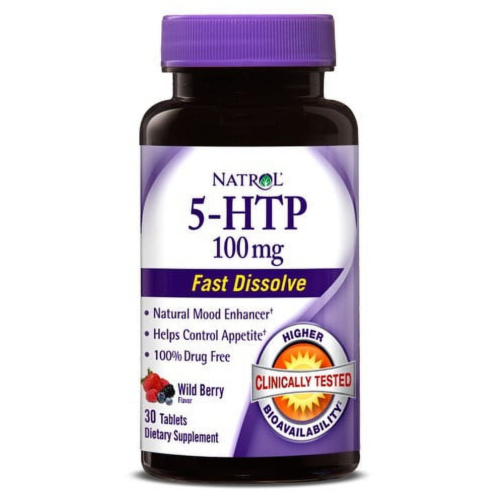 Natrol 5-HTP 100mg Fast Dissolve Tablets, 30 Ct - Walmart.com