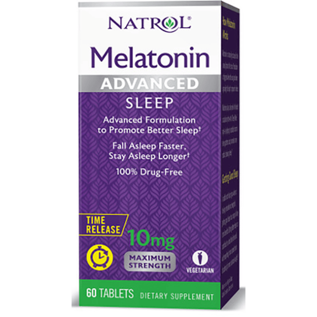 Natrol Advanced Sleep Melatonin 10mg Time Release Tablets, 60 Ct ...