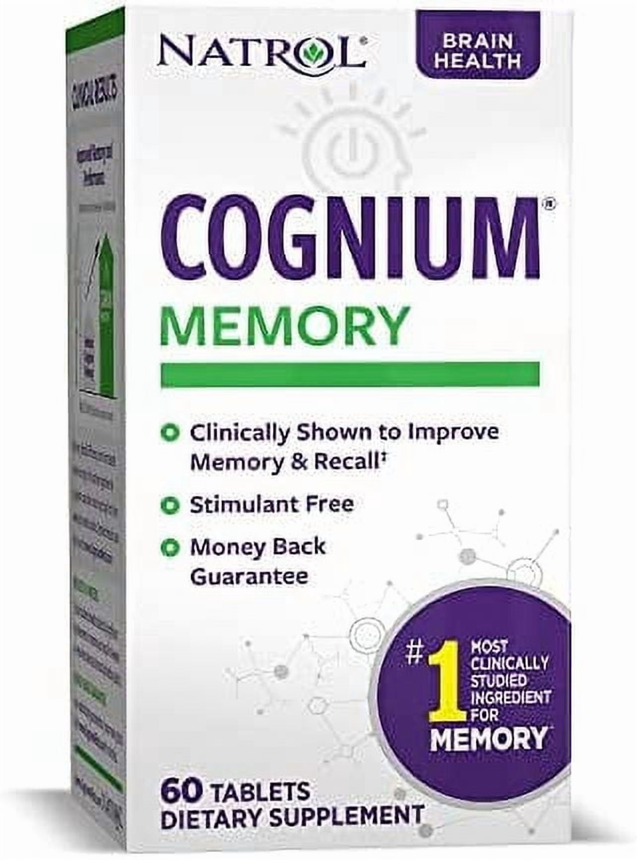 Natrol Cognium Memory Tablets, Brain Health Support Supplement, 100mg ...