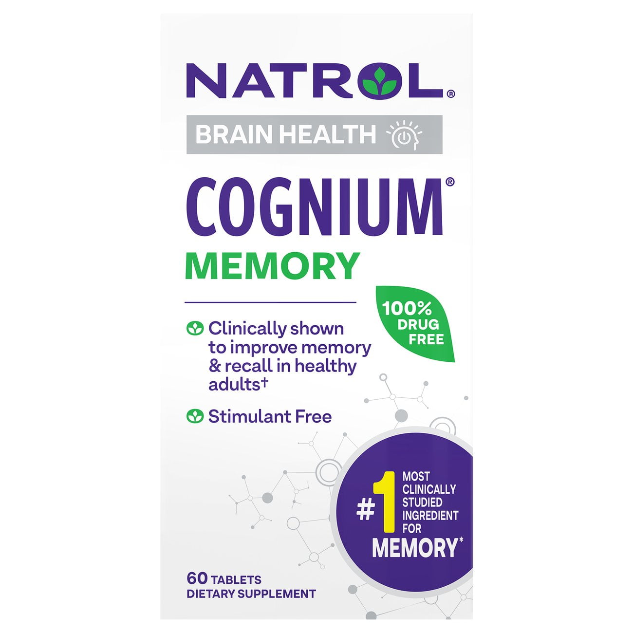 Natrol Cognium Tablets - 60 ct (Packaging May Vary) - Walmart.com