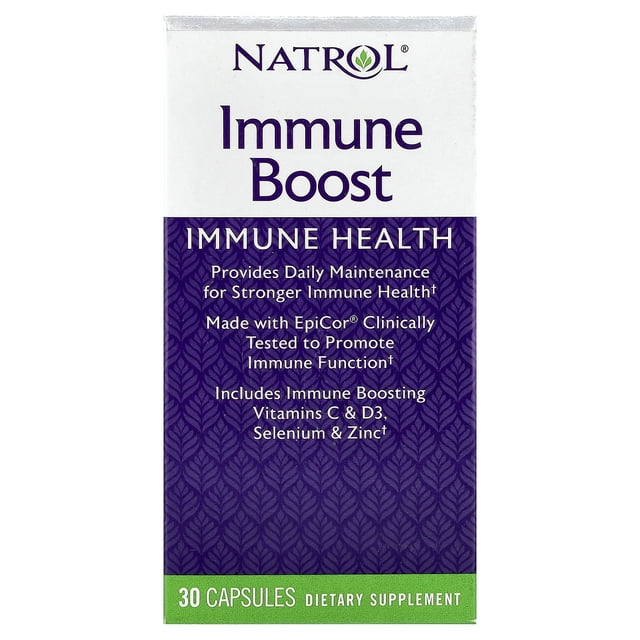 Natrol Immune Boost Health Supplement, Vitamins C & D, Zinc, Selenium ...
