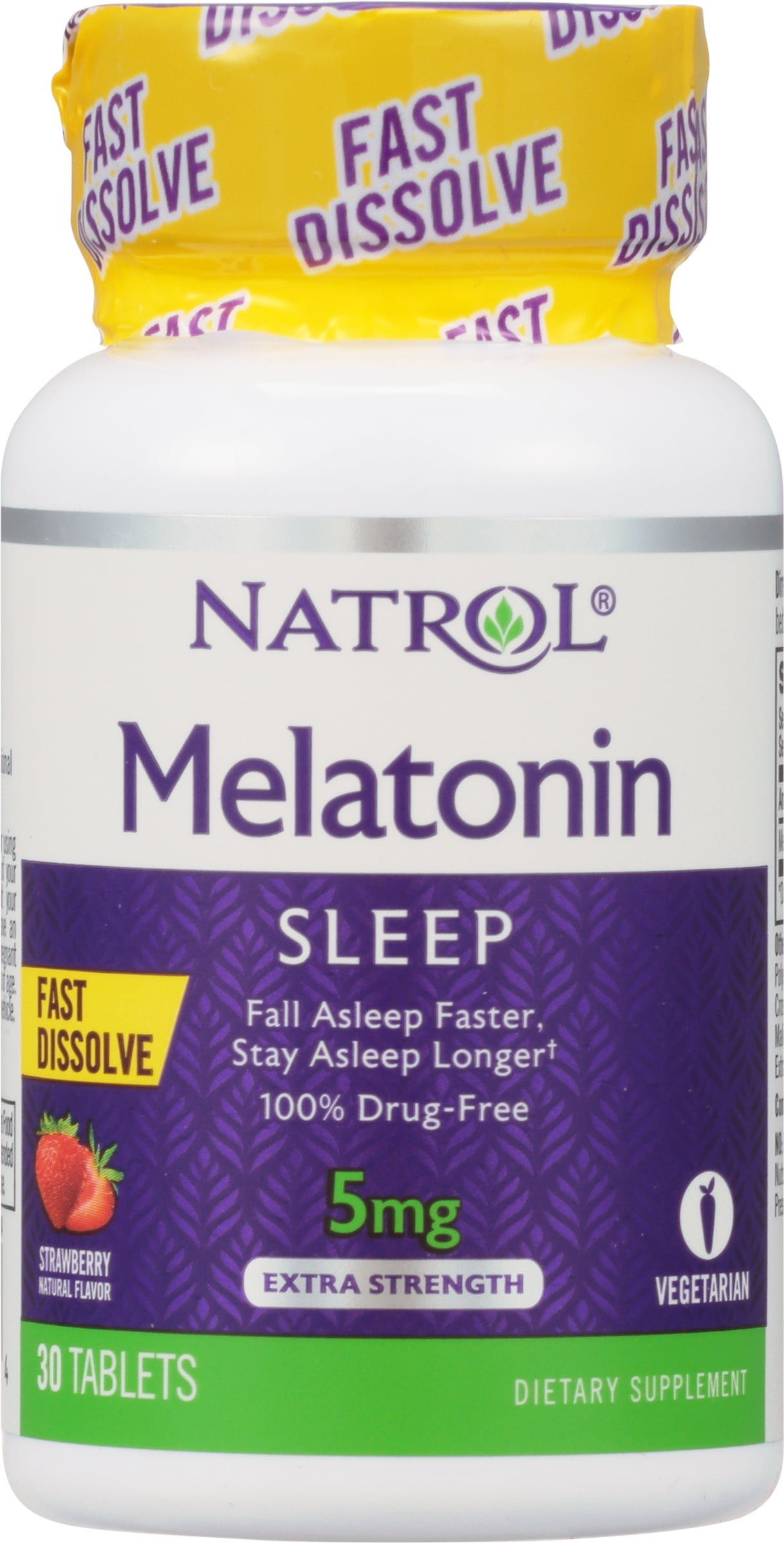 Natrol Melatonin 5 mg Fast-Dissolve Strawberry30.0ea - Walmart Business ...