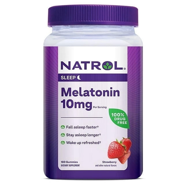 Natrol® Melatonin Gummies, Sleep Support for Adults, Strawberry Flavor ...