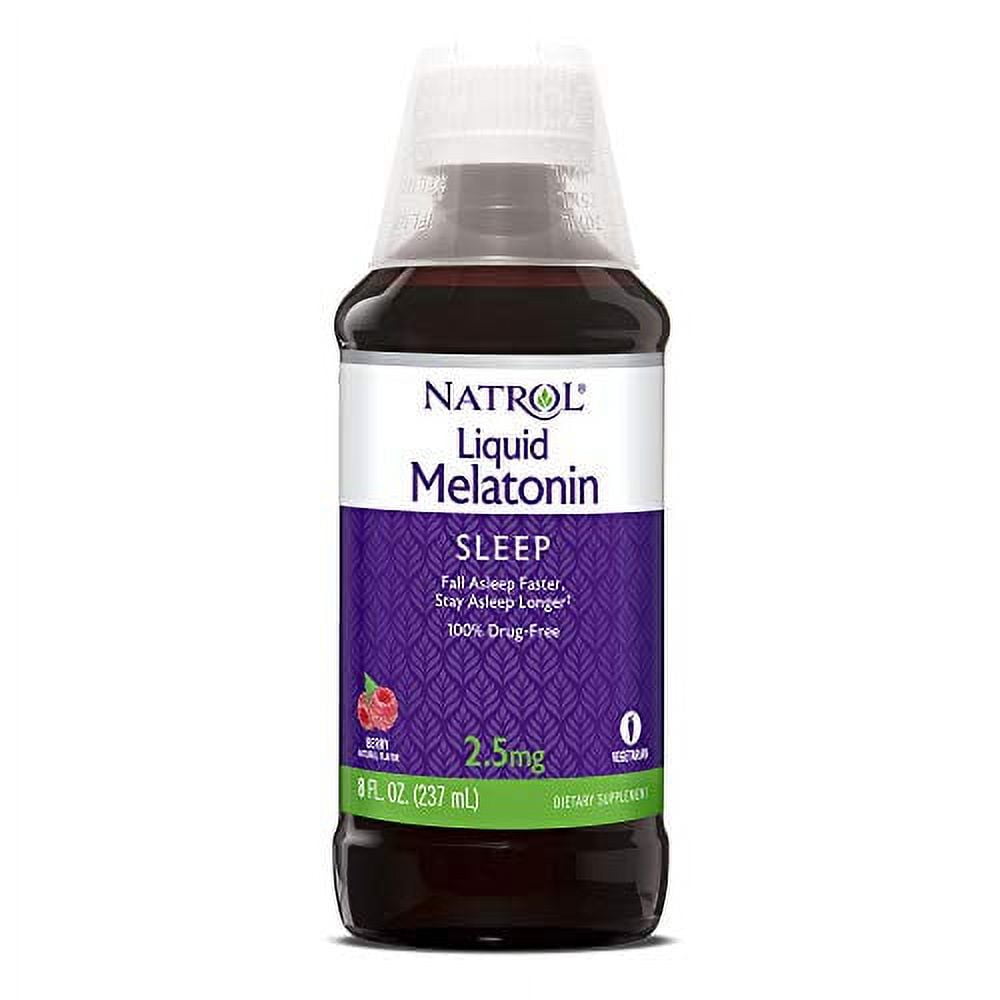Natrol Melatonin Liquid 2.5mg 8 oz (REFORMULATED) 2.5 mg Liquid ...