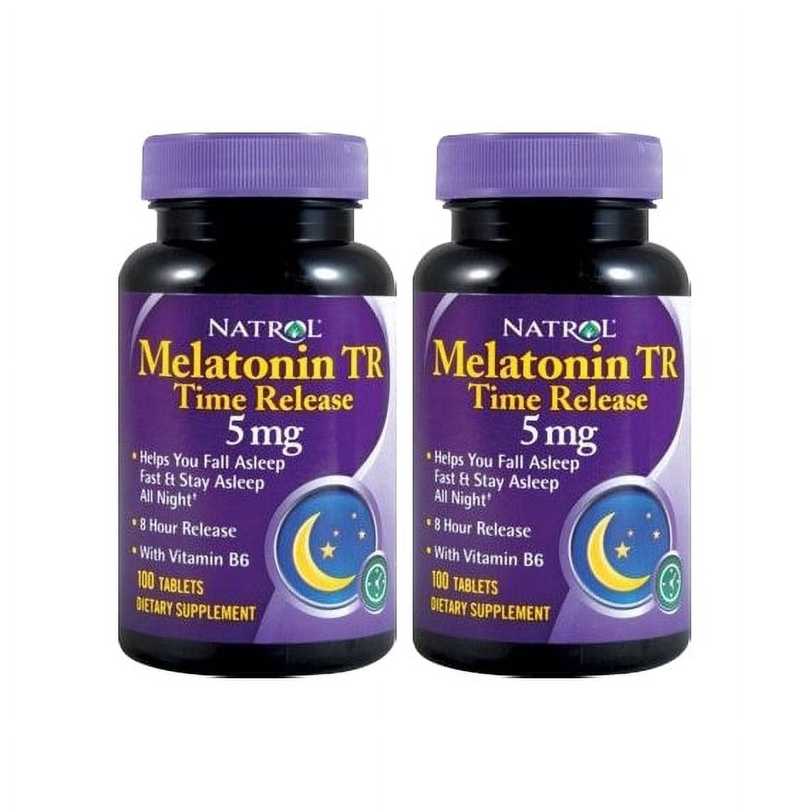 Natrol Melatonin Time Release 5mg Tablets 100 ea ( 2 Pack ) - Walmart.com