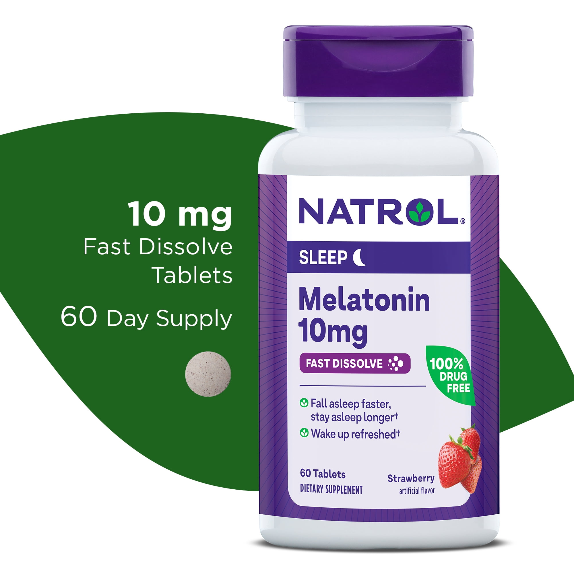 Natrol® Sleep Melatonin Fast Dissolve Tablets, Nighttime Sleep Aid ...