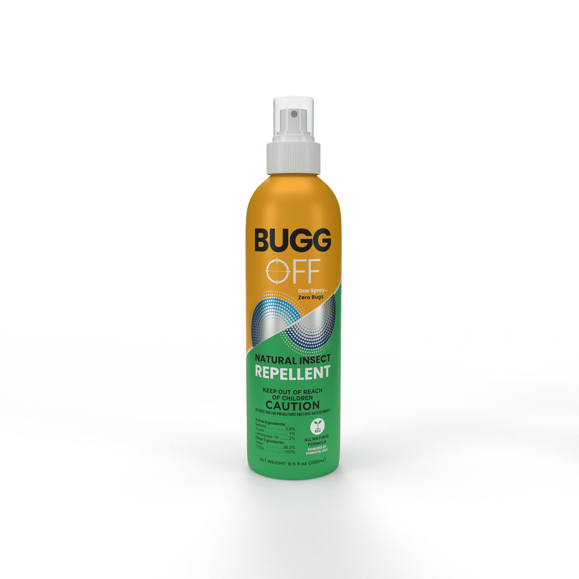 Natrual Mosquito, Gnats & Tick Spray Repellent, 8.5 FL OZ (250ml) Deet ...