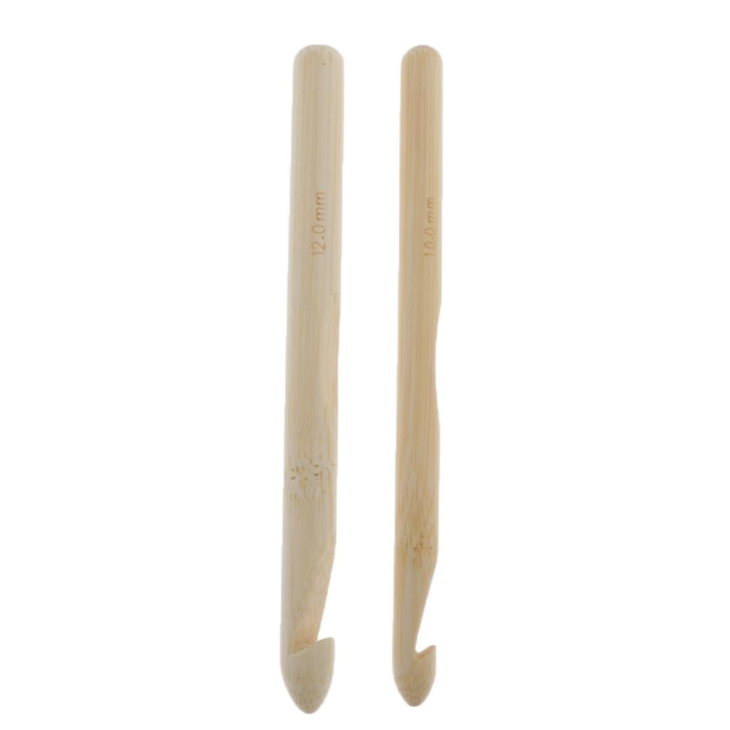 Natrual Wooden Crochet Hooks Smooth work Large Bulky Chunky Knitting ...