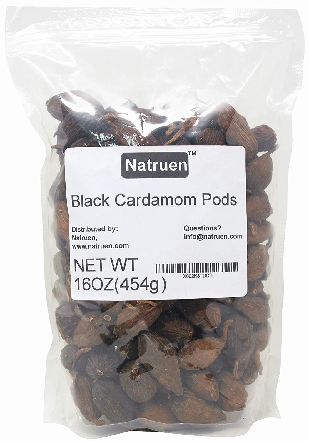 Natruen Black Cardamom Pods WholeTsao Ko 16 Ounces, Cao Guo, All ...