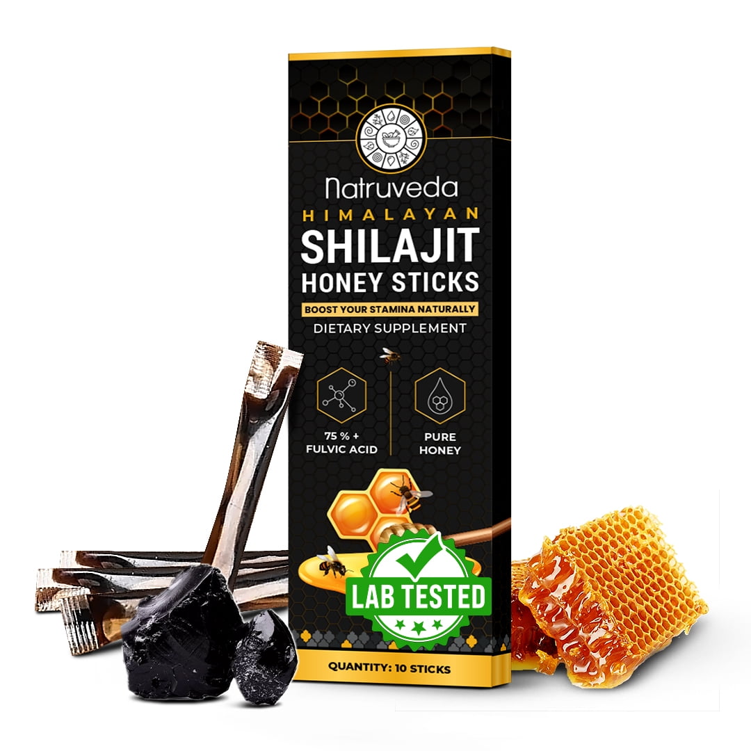 Natruveda Shilajit Honey Sticks - Pure Himalayan Shilajit Resin with ...