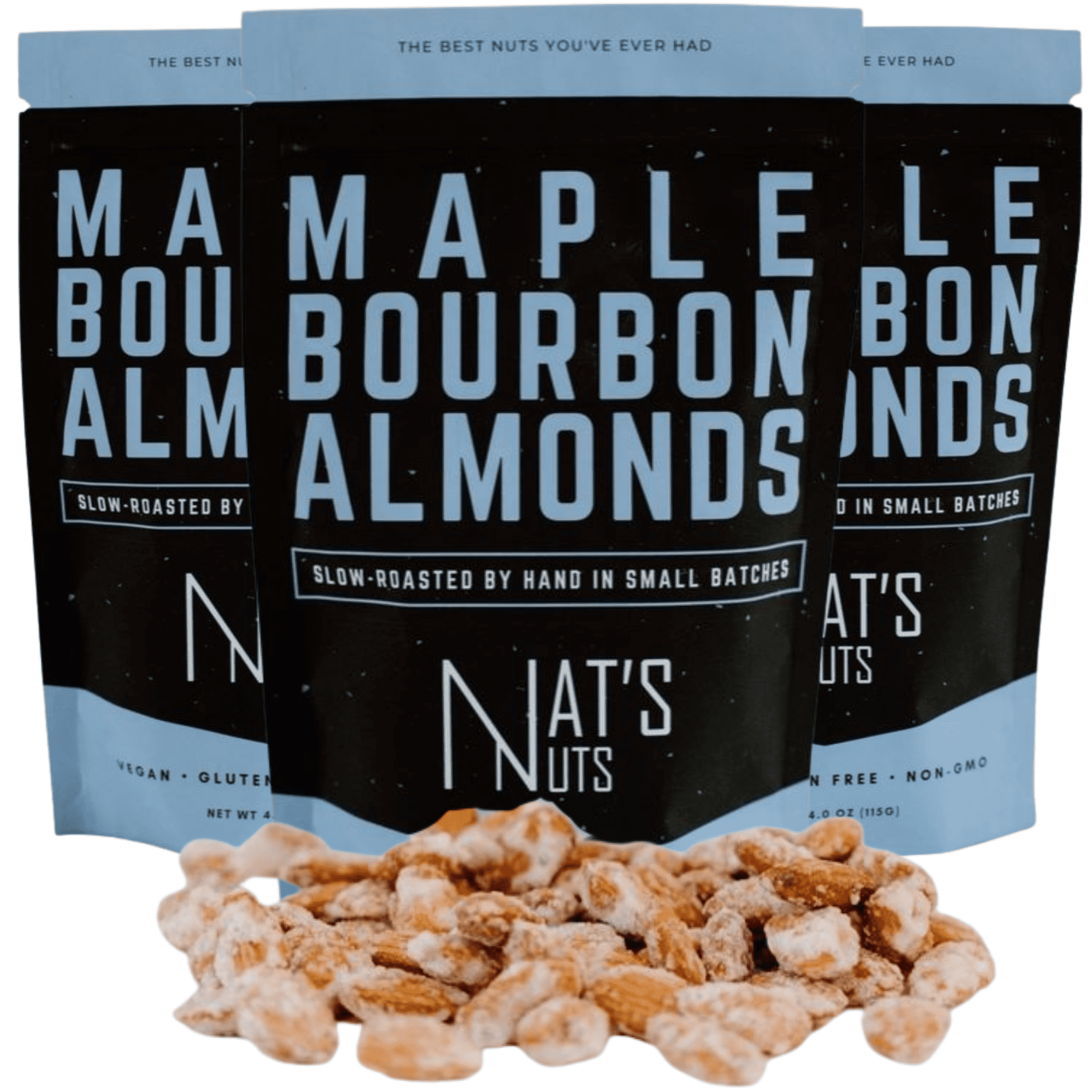 Nats Nuts Maple Bourbon Almonds (3 Pack) 4oz Resealable Bags | Kosher ...