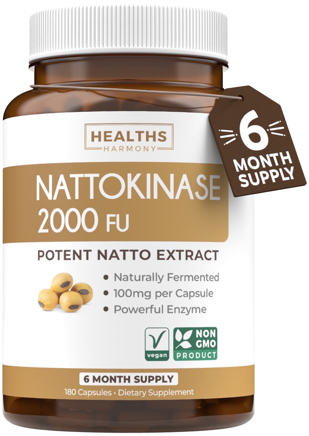 Healths Harmony Nattokinase 2000 FU, 100mg Nattokinase Supplement ...