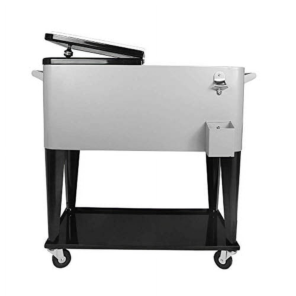 Nattork Portable Rolling Cooler Cart 80 Quart cooler cart, Ice Chest ...