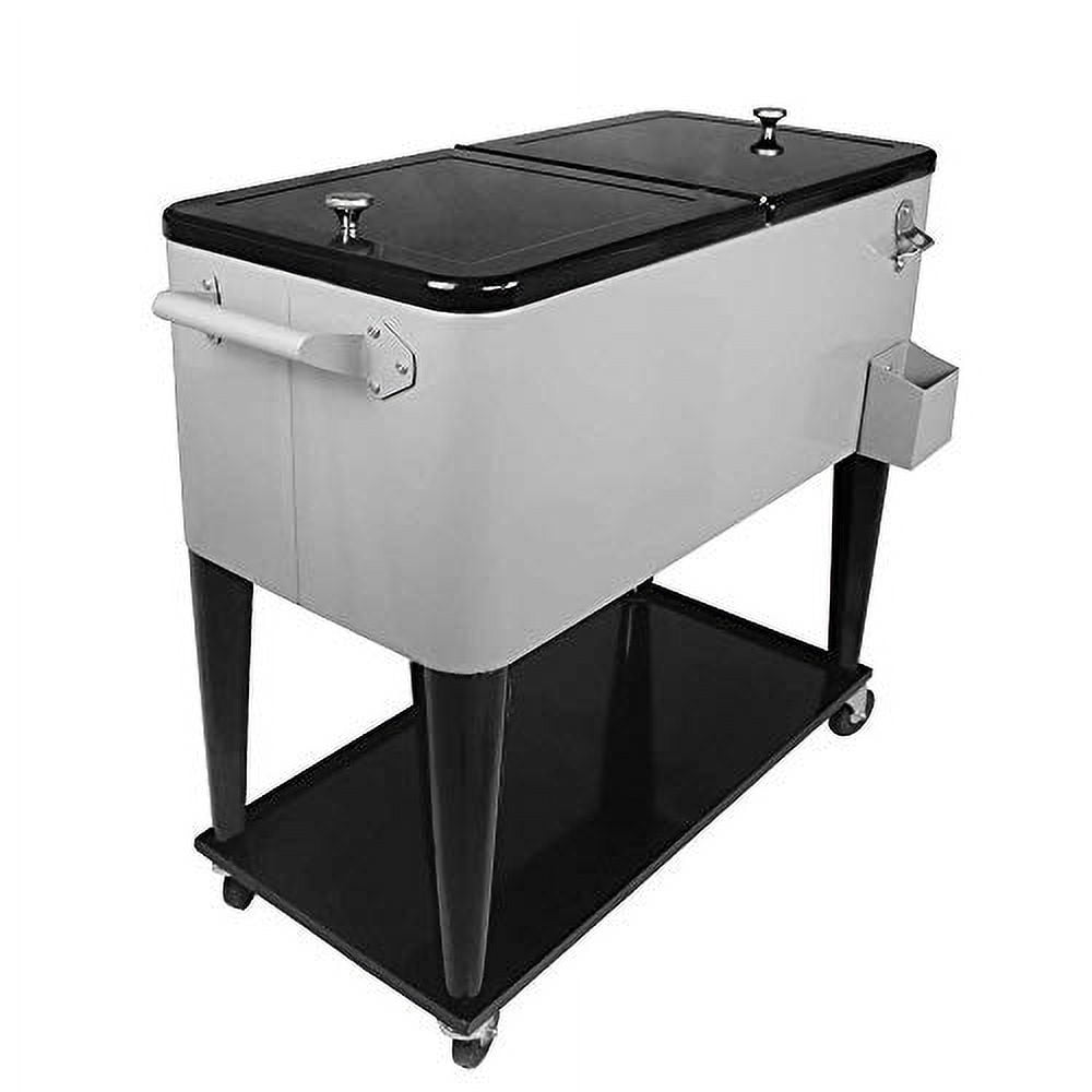 Nattork Portable Rolling Cooler Cart 80 Quart cooler cart, Ice Chest ...