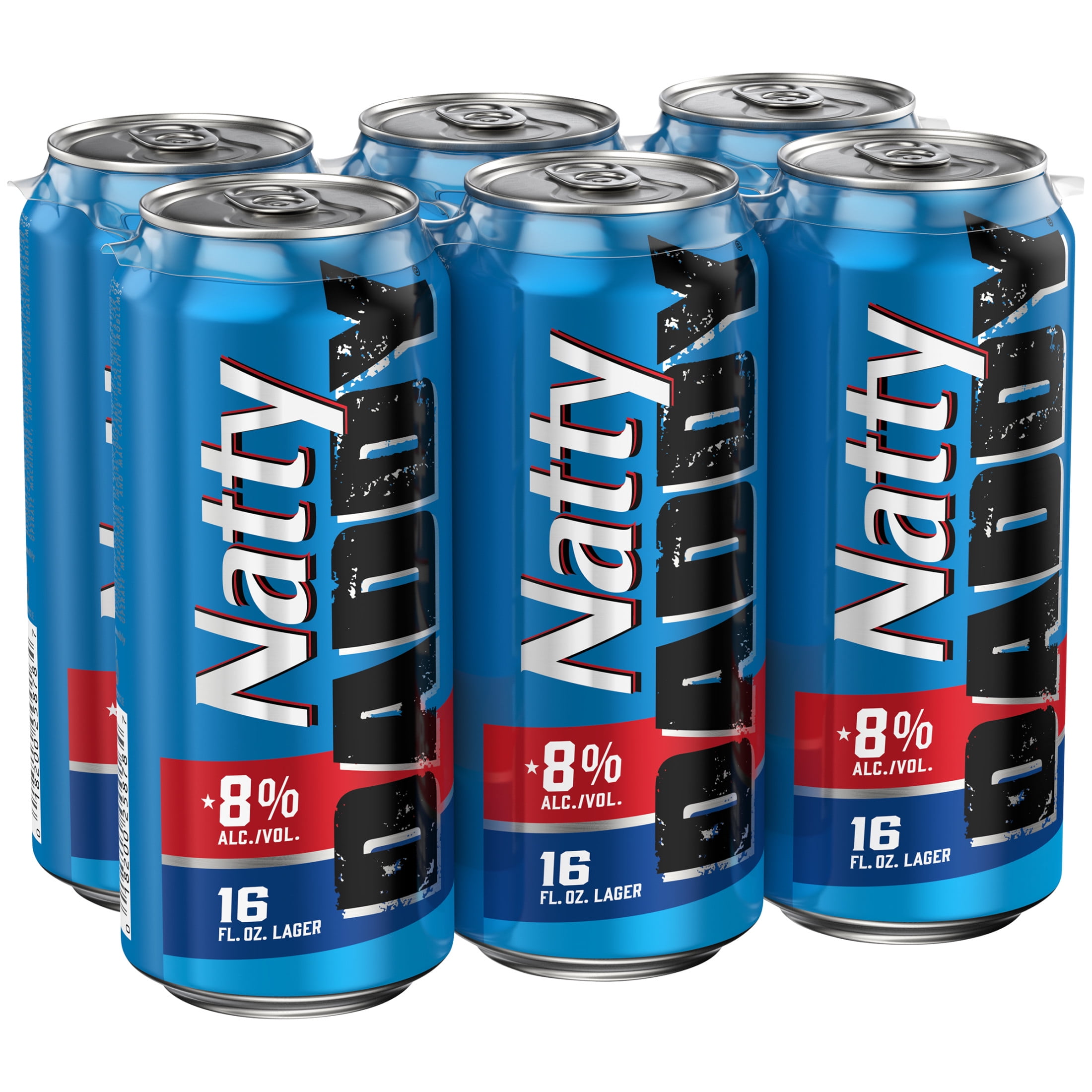 Natty Daddy American Lager Beer 6 pack 16 fl oz Aluminum Cans 8% ABV ...