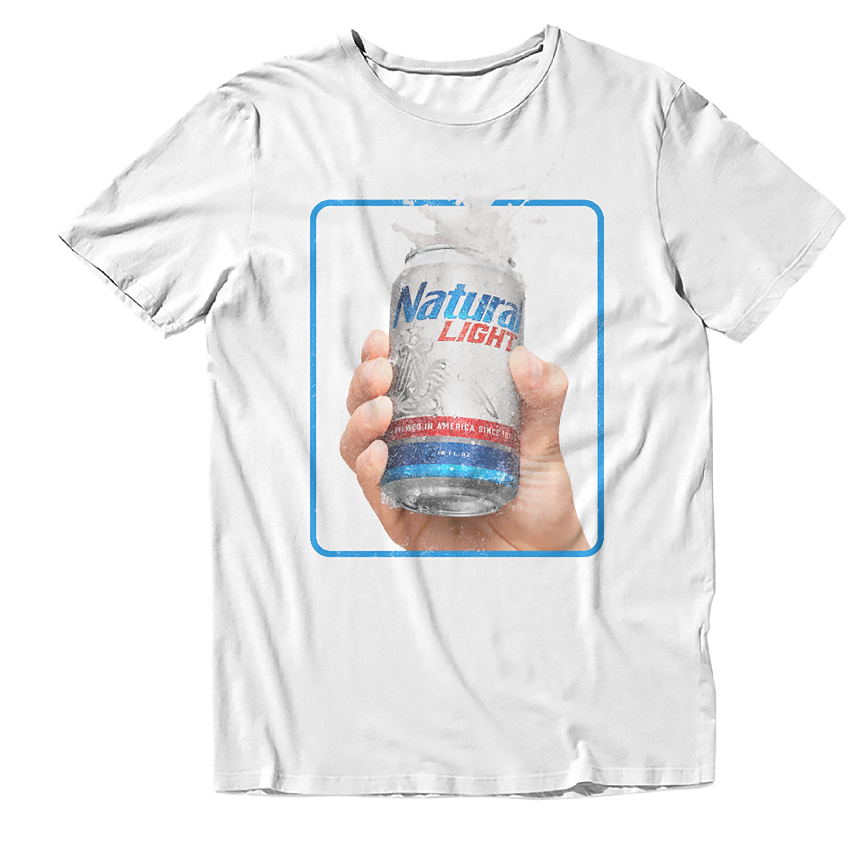 Natty Light Natural Light Beer Can Mens and Womens Short Sleeve T-Shirt ...