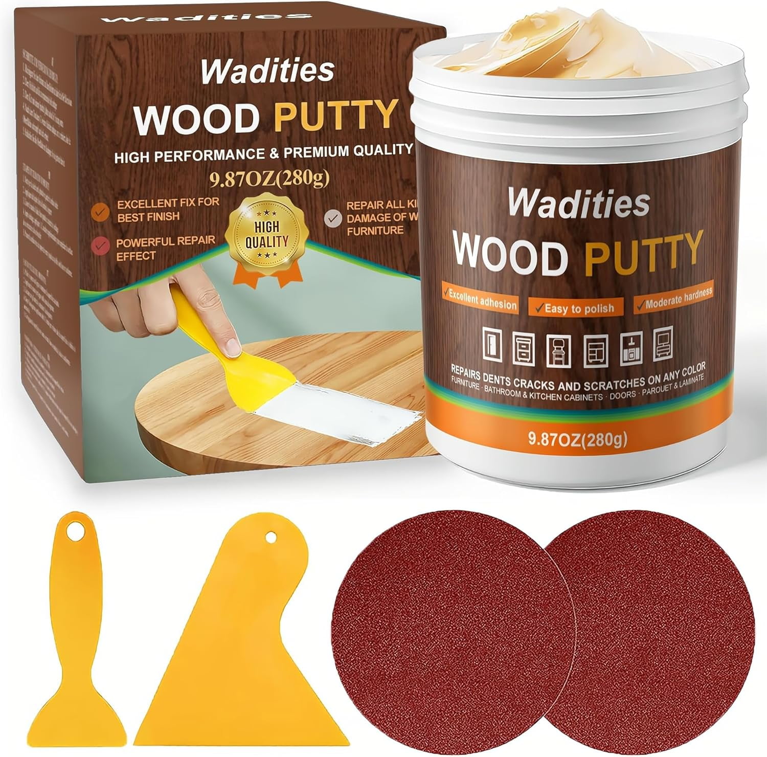 Natual Wood Filler, Natual Wood Putty, Paintable Stainable Wood Repair ...