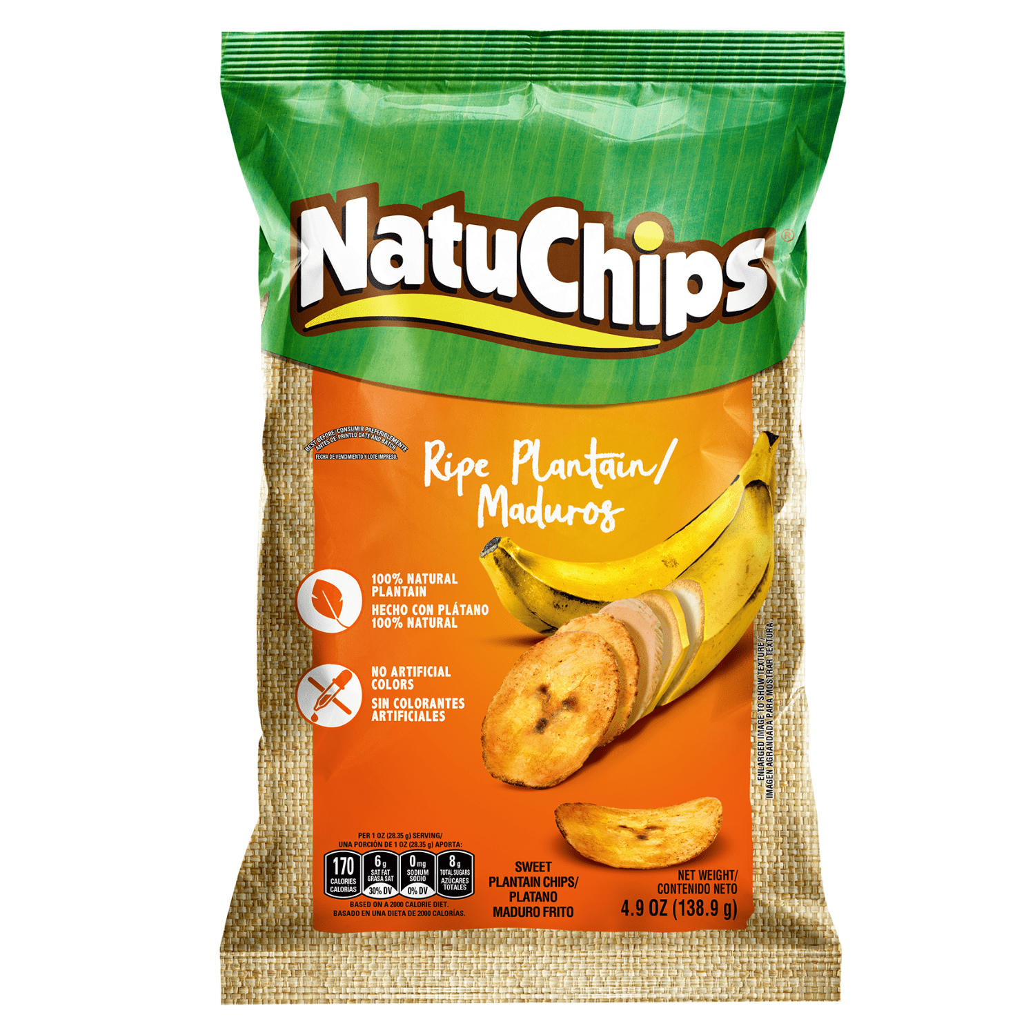 Natuchips Platano Maduro Snack Chips Large Bag 4.9 oz - Walmart.com