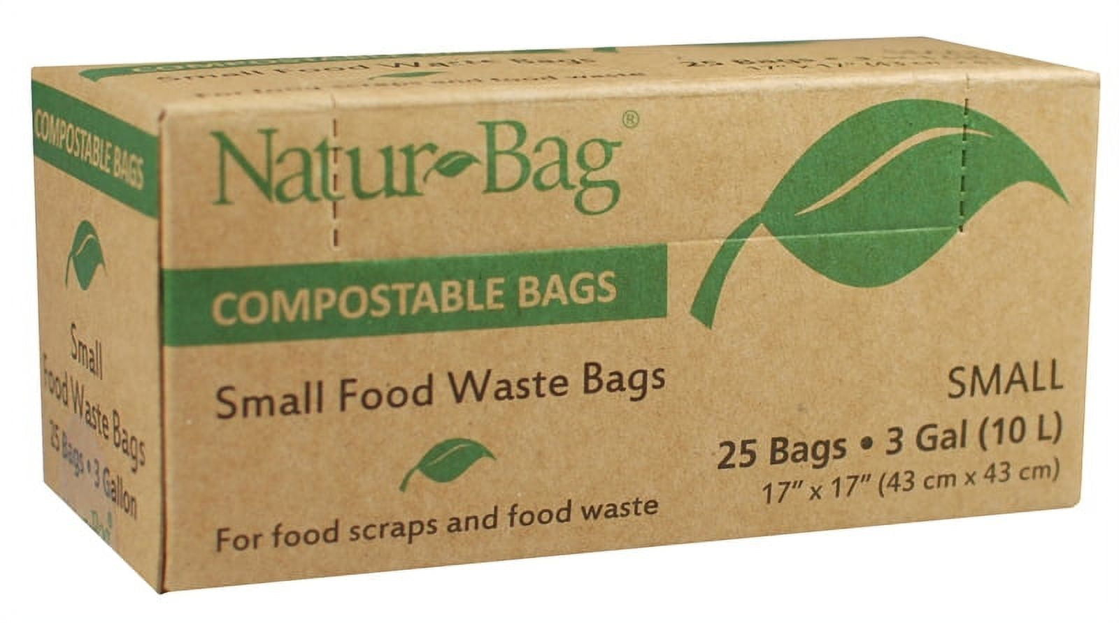 Natur-Bag Small Kitchen Food Waste Compostable Bag, Biodegradable ...