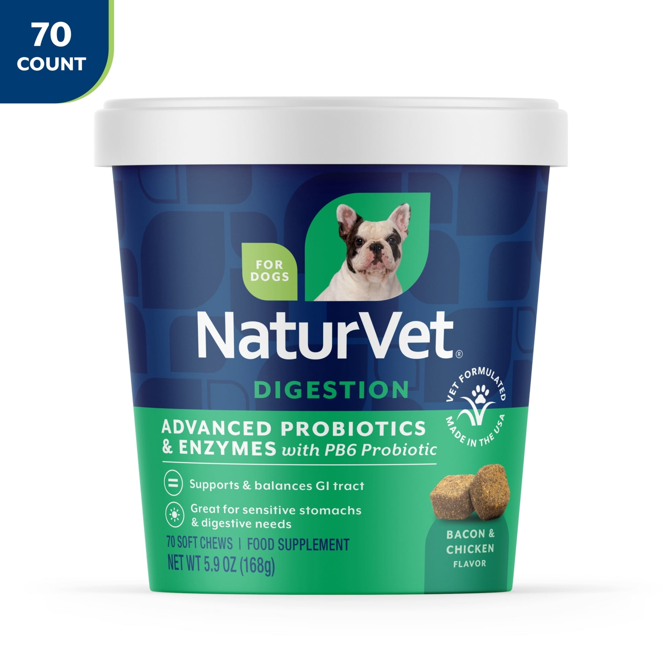 NaturVet Advanced Probiotics and Enzymes for Dogs, Digestive Support ...