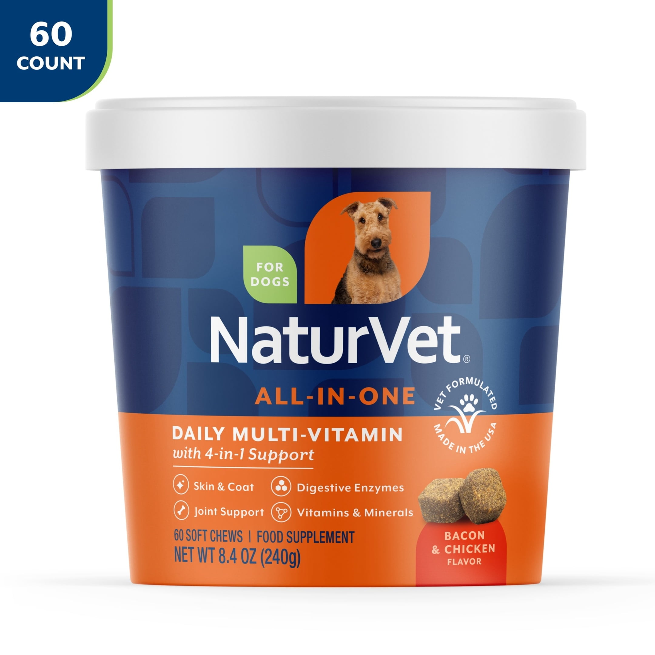 NaturVet All-In-One Dog Multivitamins, Vet Formulated Health Solution ...