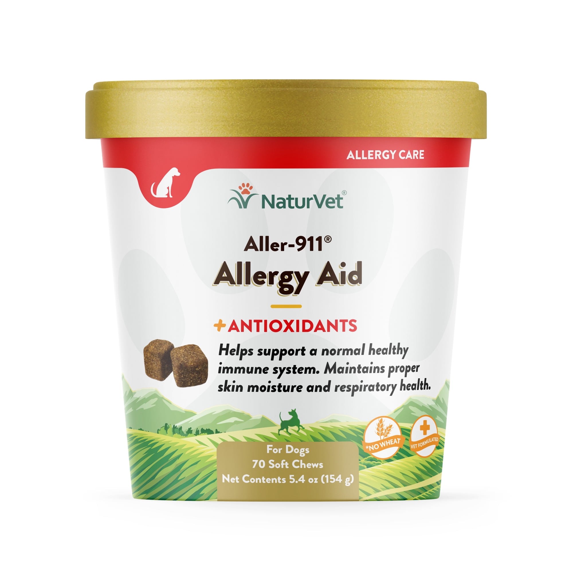 NaturVet Aller-911 Dog Allergy Aid, Antioxidant & Immune Support, 70 ...