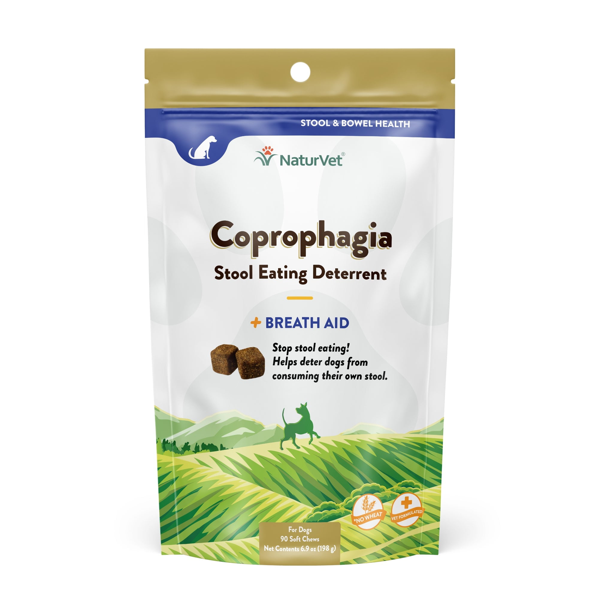 NaturVet Coprophagia Deterrent Plus Breath Aid Soft Chew 90CT Bag ...
