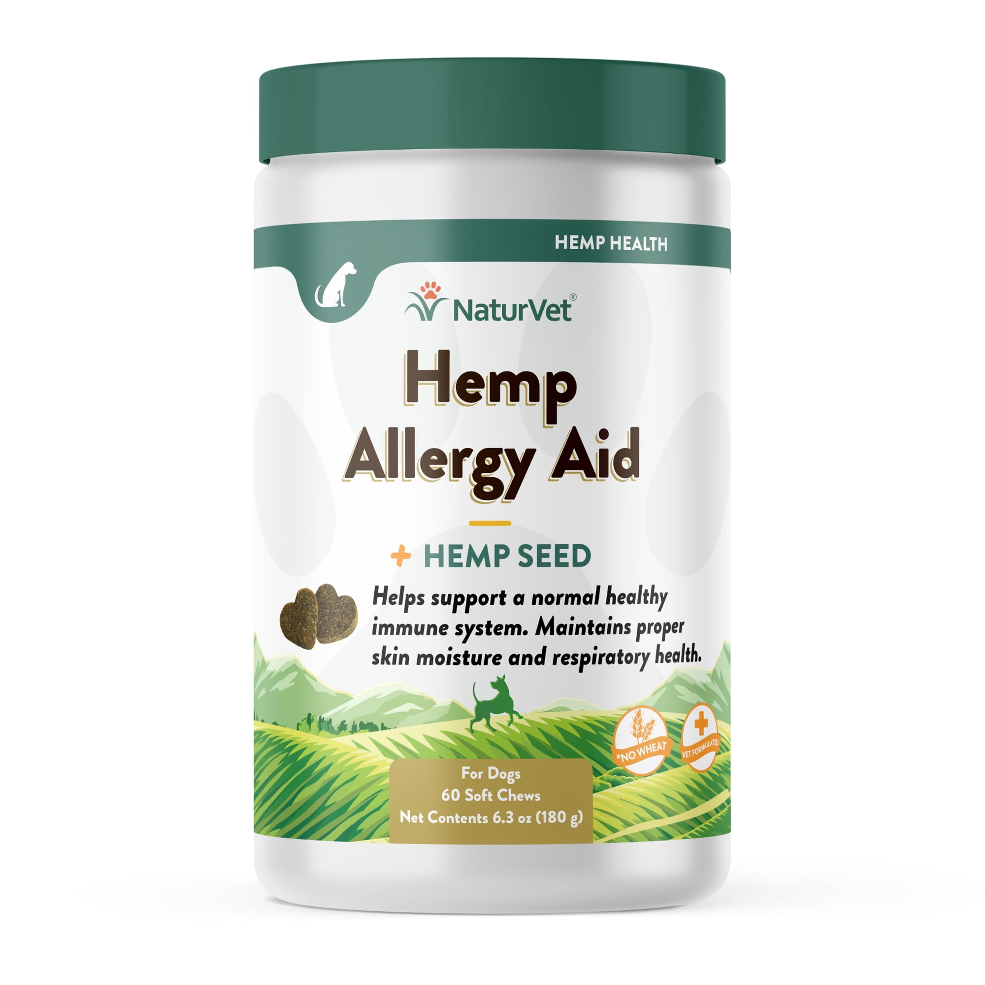 NaturVet Hemp Allergy Aid Soft Chews 60ct - Walmart.com