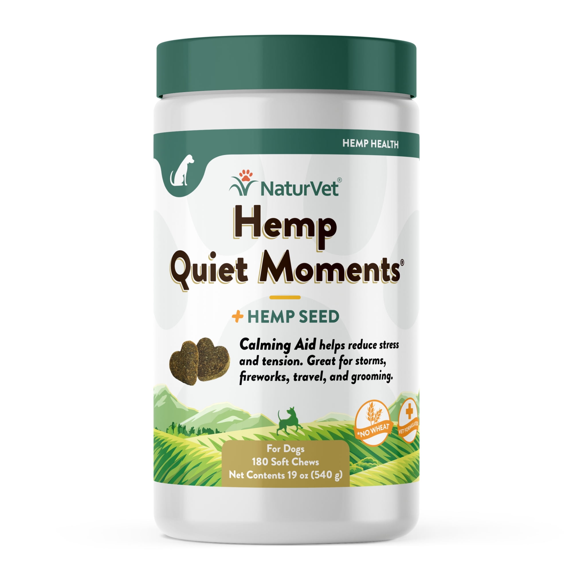 NaturVet Hemp Quiet Moments + Hemp Seed Soft Chews for Dogs 180ct ...