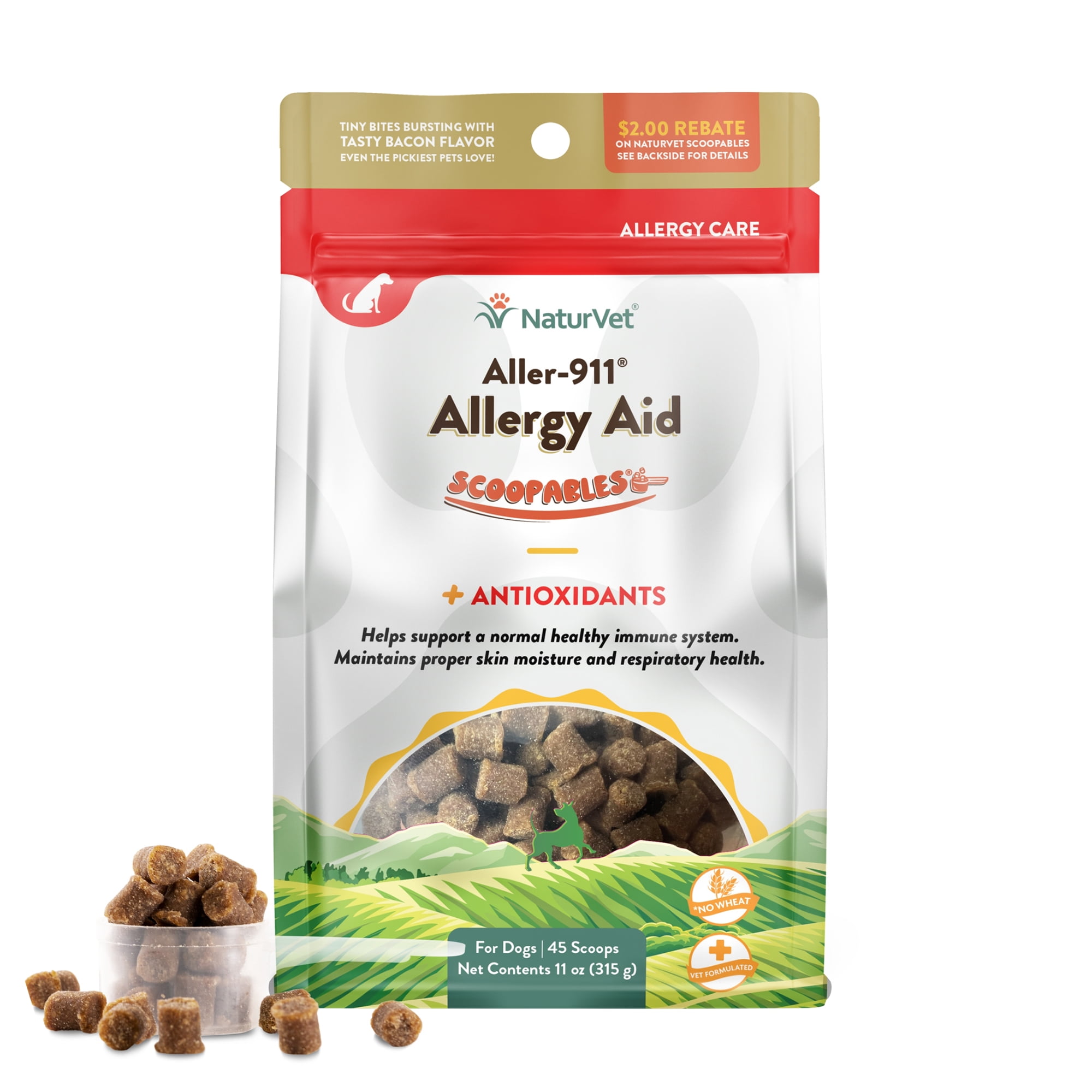 NaturVet Scoopables Aller-911 Allergy Aid Dog Supplements - Walmart.com