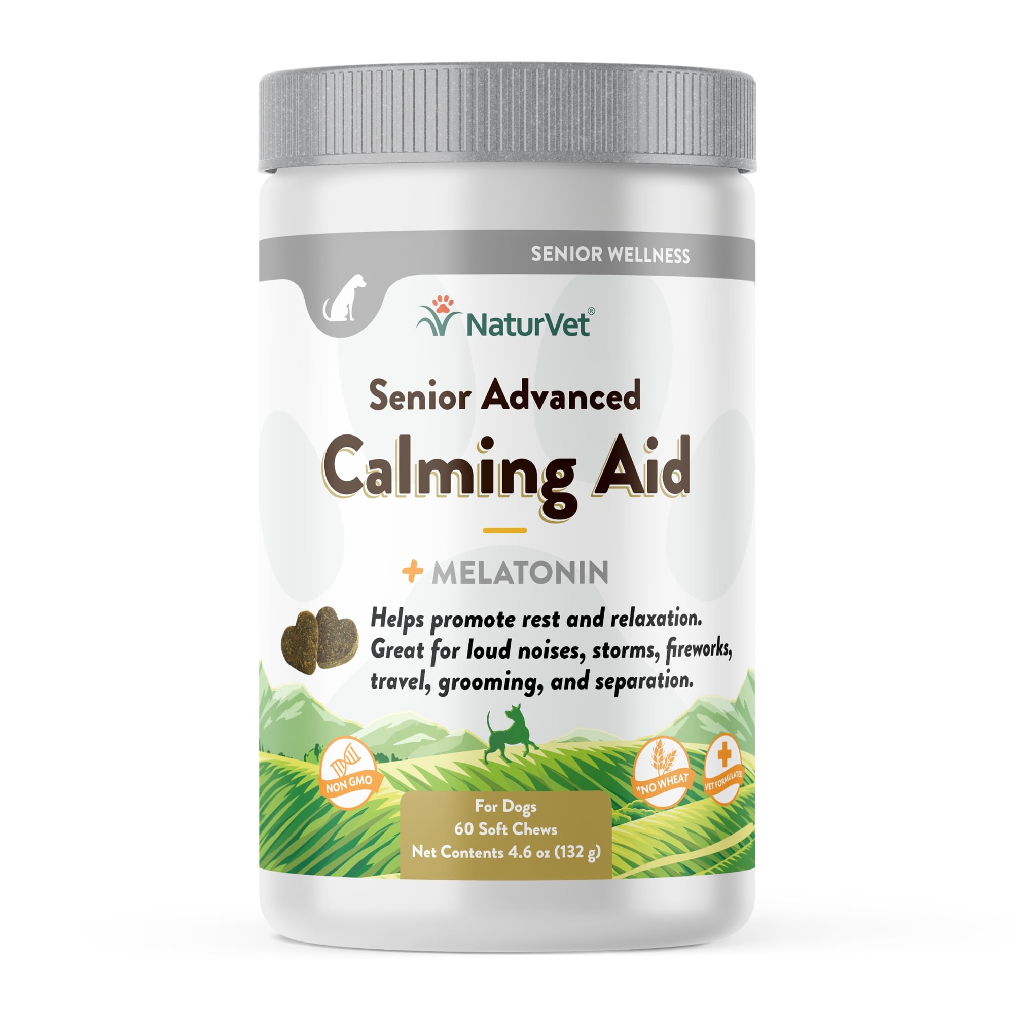 NaturVet Senior Dog Advanced Calming Aid Soft Chews 60ct - Walmart.com