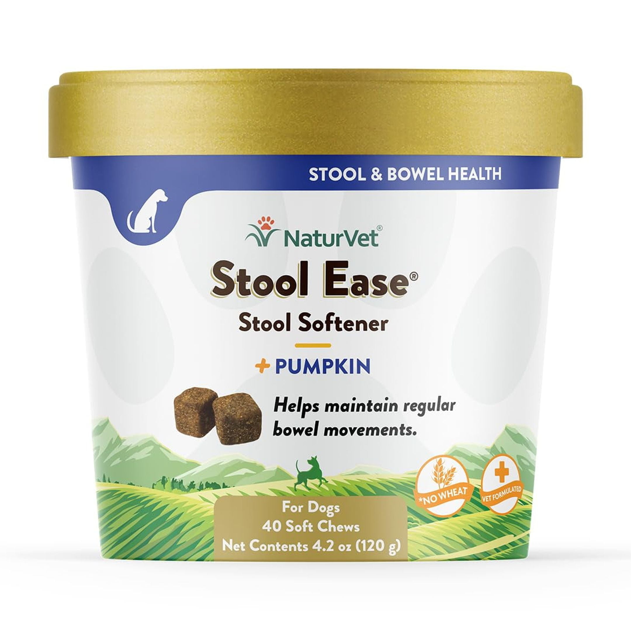 NaturVet - Stool FEV6 Ease for Dogs - 40 Soft Chews - Helps Maintain ...