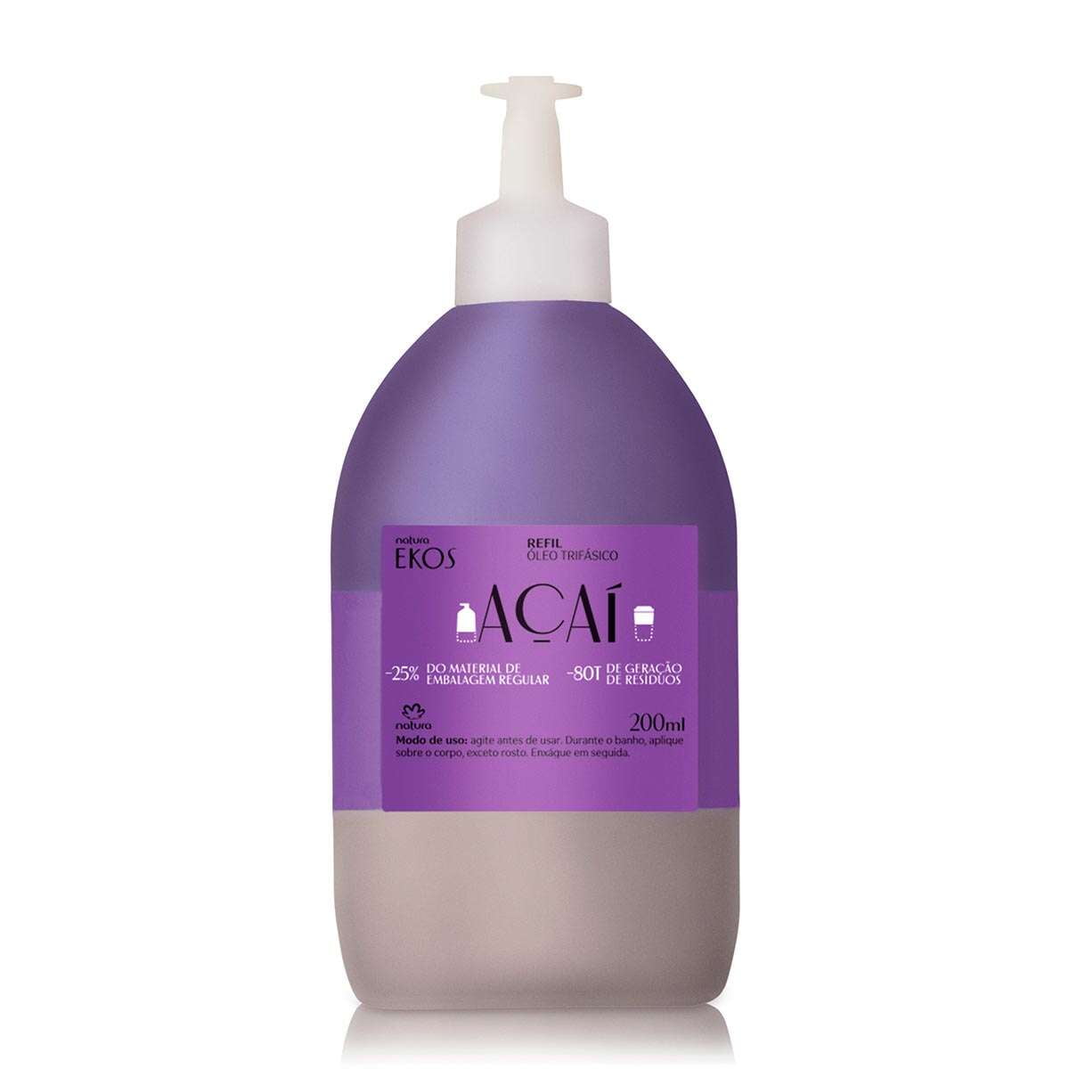 Natura - Linha Ekos (Acai) - Refil Oleo Trifasico Corporal 200 Ml ...
