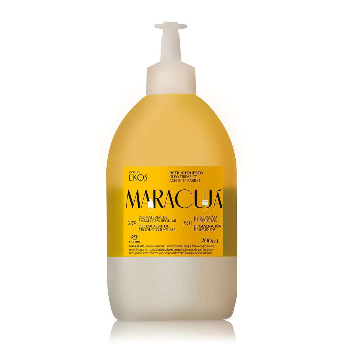 Natura - Linha Ekos (Maracuja) - Refil Oleo Trifasico Corporal 200 Ml ...