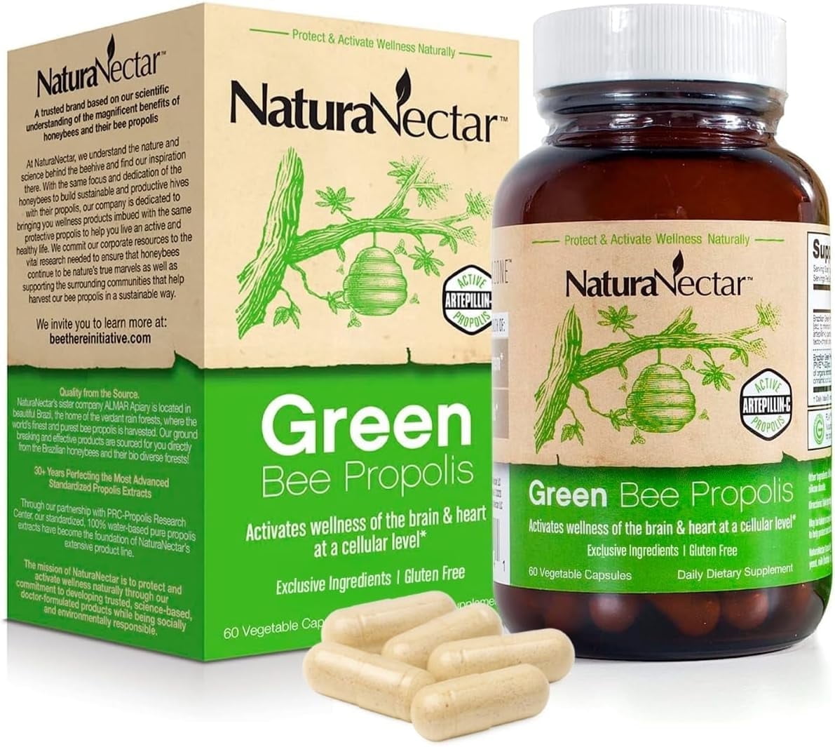NaturaNectar Green Propolis - Nootropic, wIth Health-Promoting ...