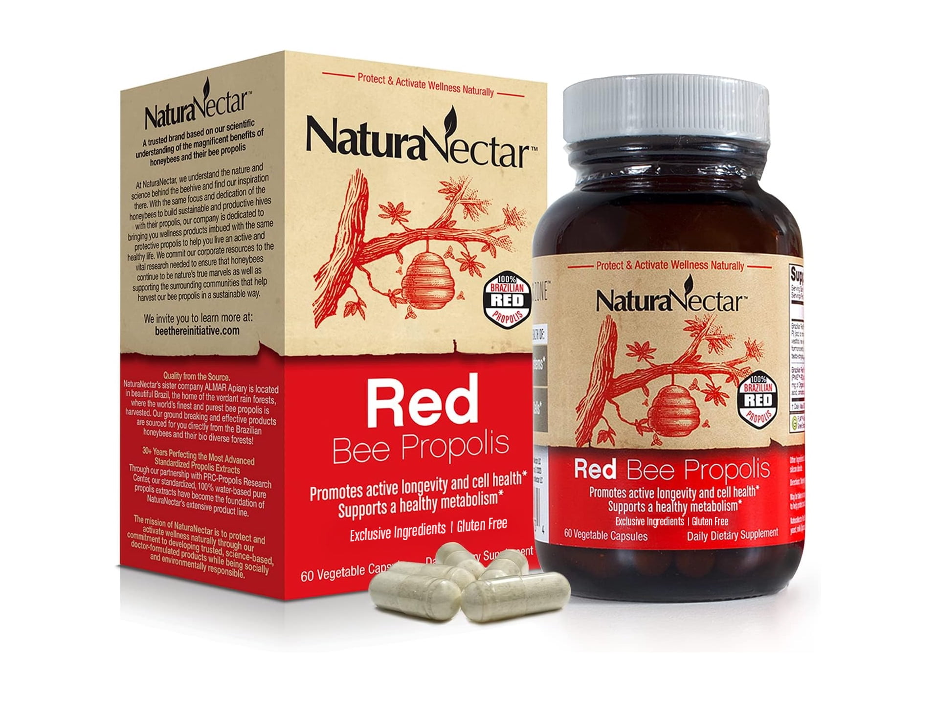 NaturaNectar Red Bee Propolis Supplement, Unique Polyphenols From Our ...