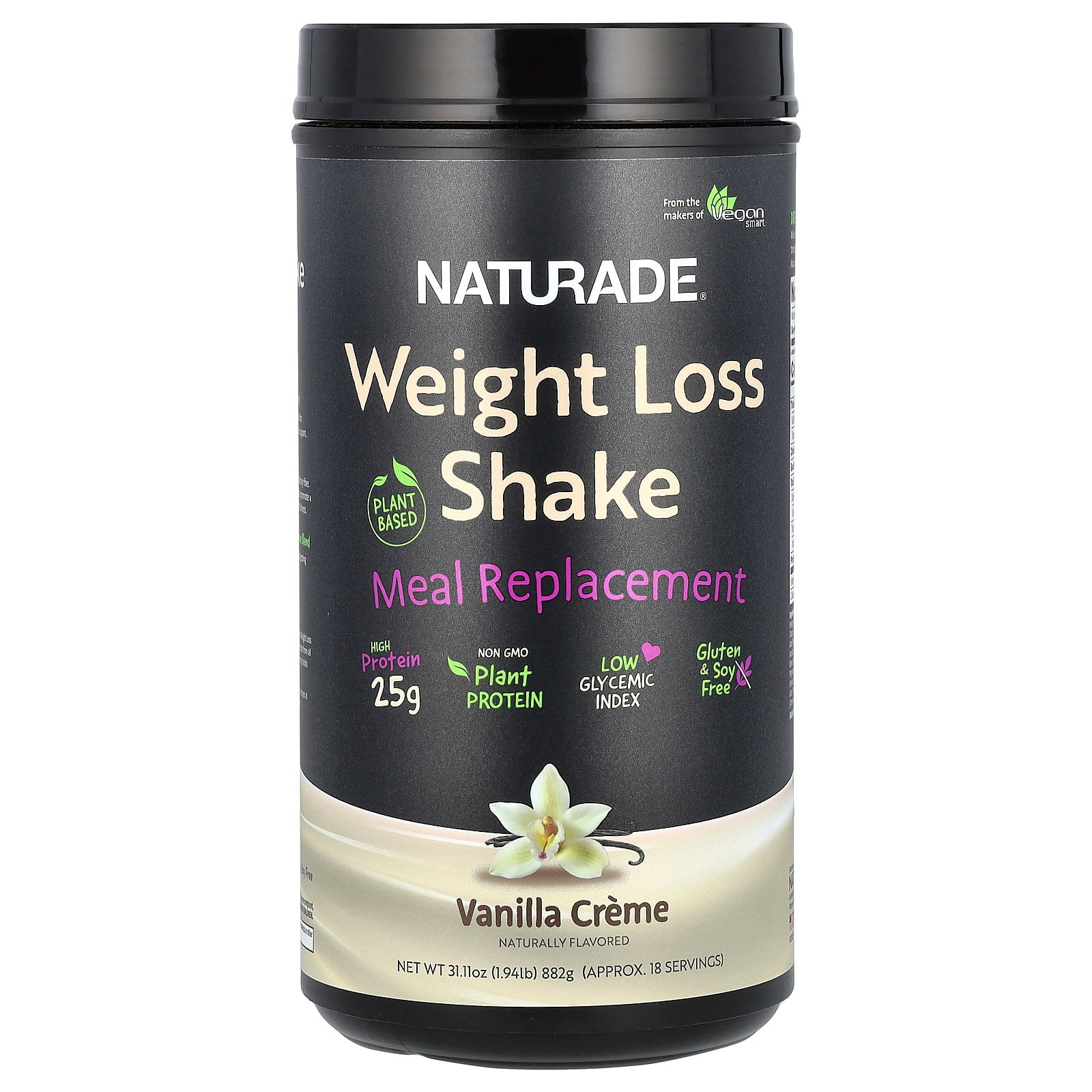 Naturade Weight Loss Shake, Plant Based Meal Replacement, Vanilla Creme ...