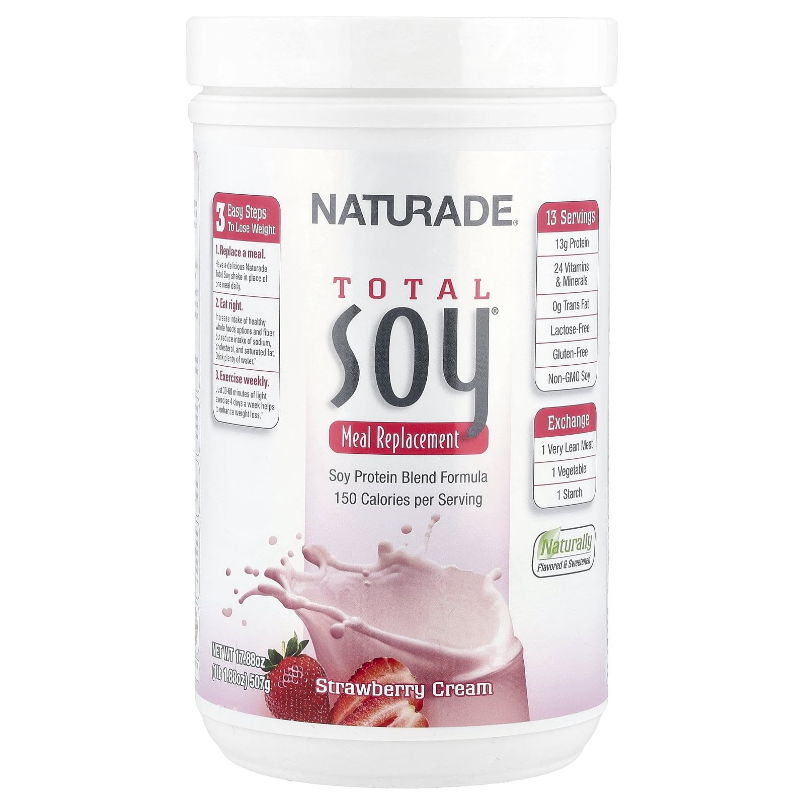 Naturade Total Soy Strawberry, Weight Management Meal Replacement, 17. ...