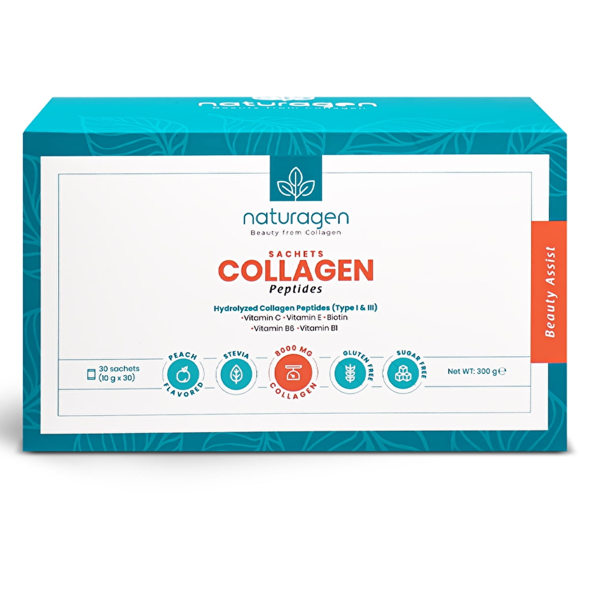 Naturagen Beauty Assist Peach Flavored Collagen 30 Sachets - Walmart.com