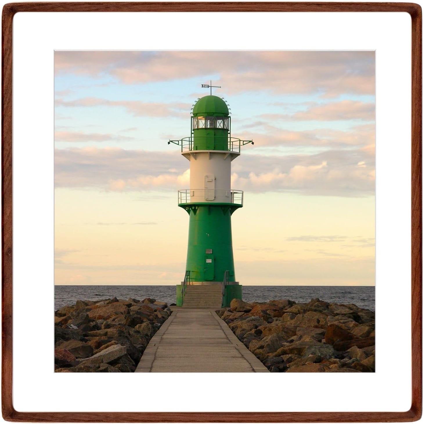 Natural 16x16 Picture Frame Wood with 14x14 Mat,Square Wall Photo ...