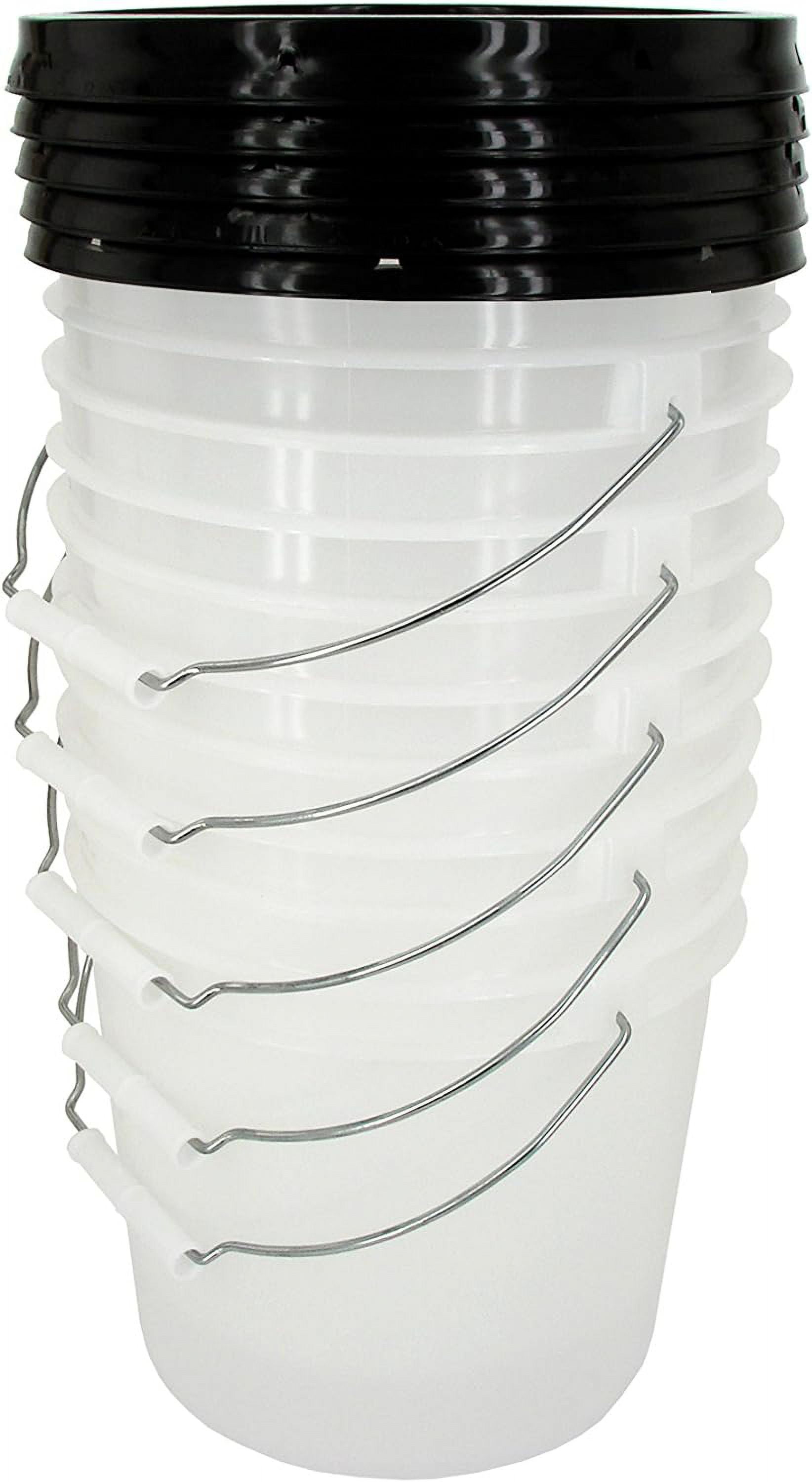 Natural 2 Gallon Bucket with Gasketed Lid (Black (SNAP), 5) - Walmart.com