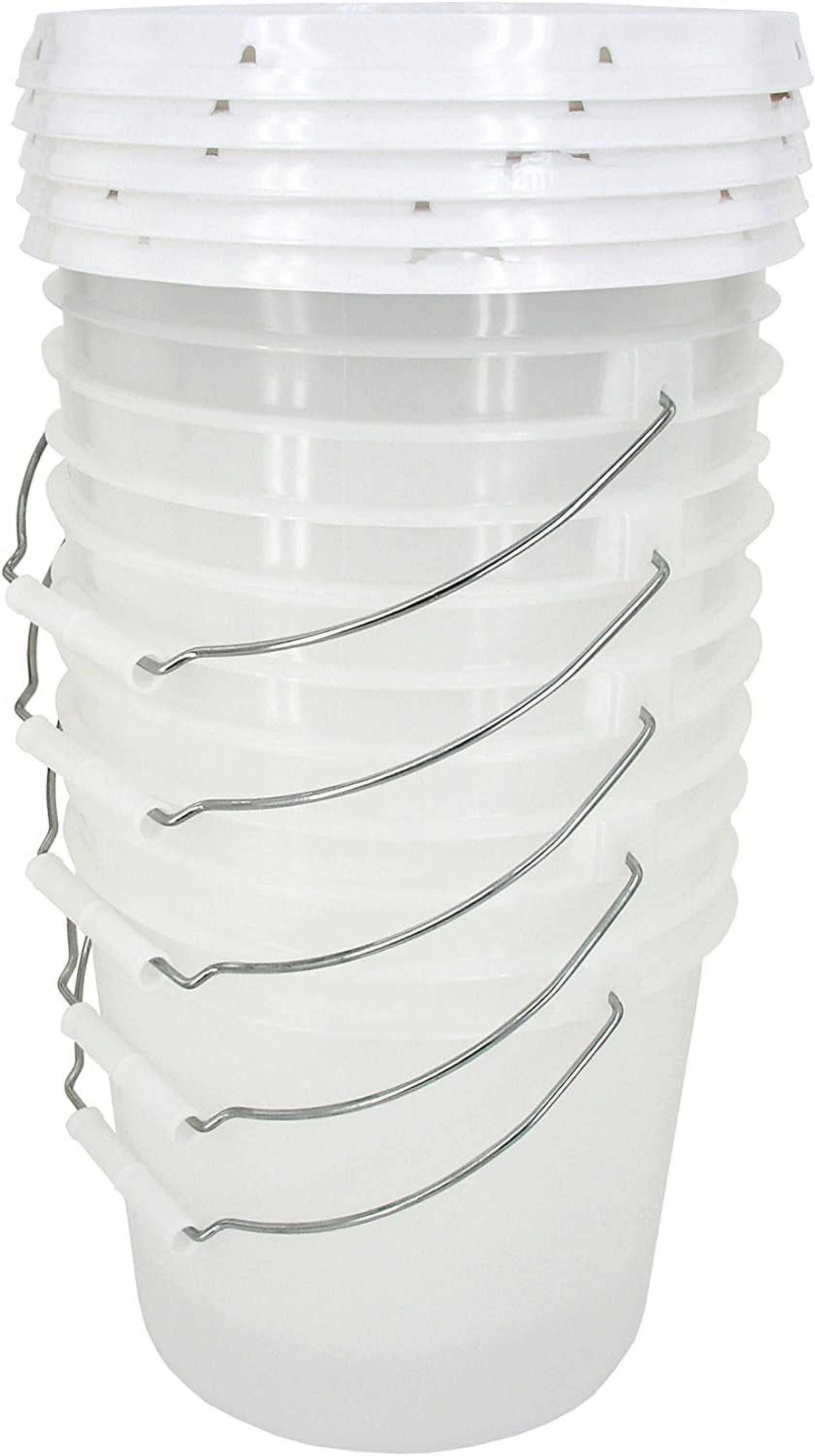 Natural 2 Gallon Bucket with Gasketed Lid (White (SNAP), 5) - Walmart.com
