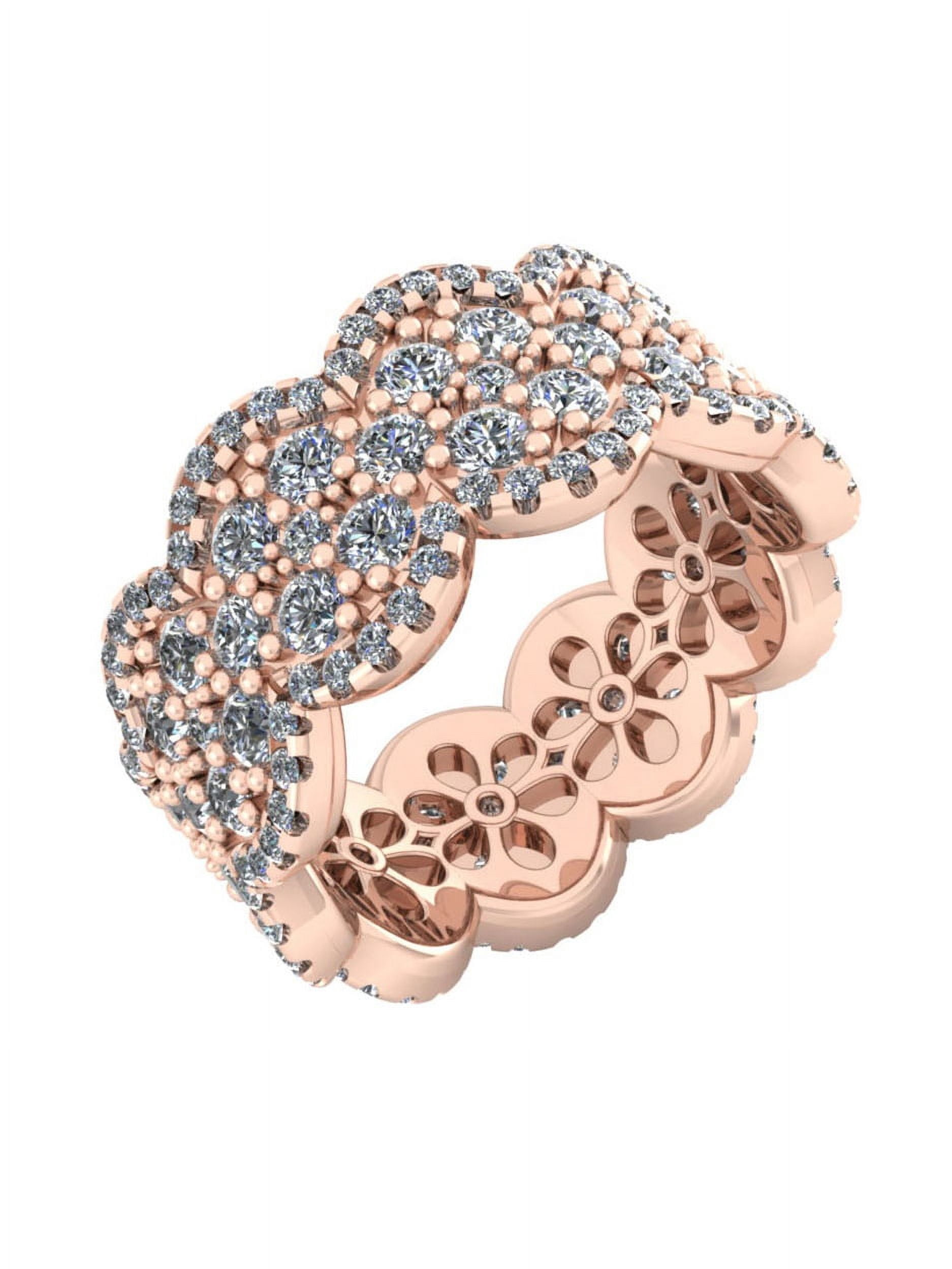 Natural 5.00Ct Round Diamond Cluster Ladies Anniversary Wedding ...