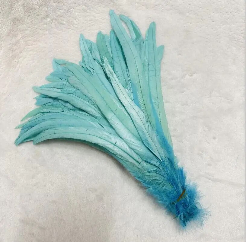 Natural 50pcs Rooster Tail Feather Plumes 25-45CM 10-18inch Beige DIY ...