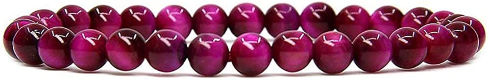 Natural A Grade Rose Tiger Eye Gemstone 6mm Round Beads Stretch ...