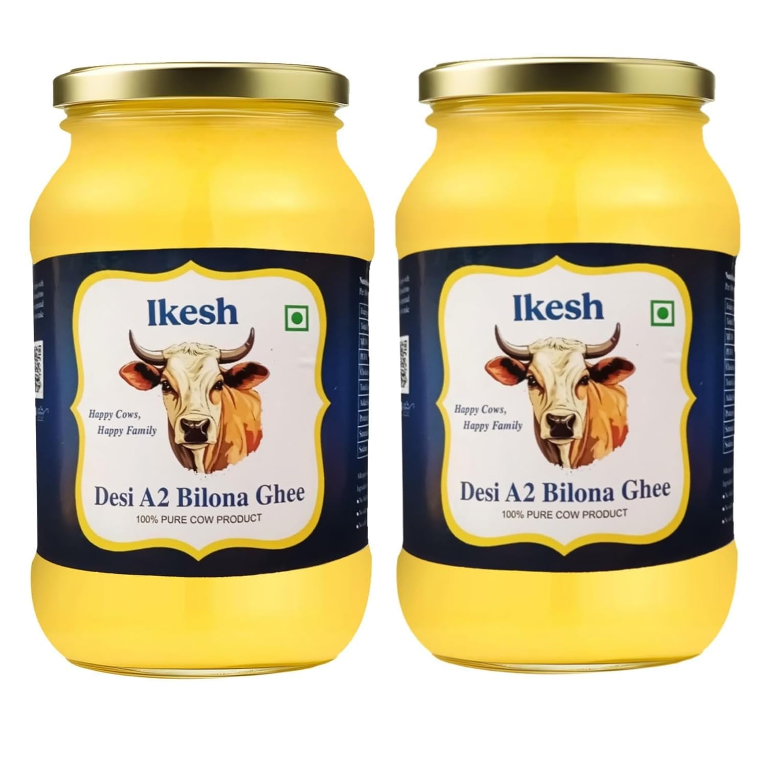 Natural A2 Bilona Cow Desi Ghee By Ikesh | High In Protein Fiber ...