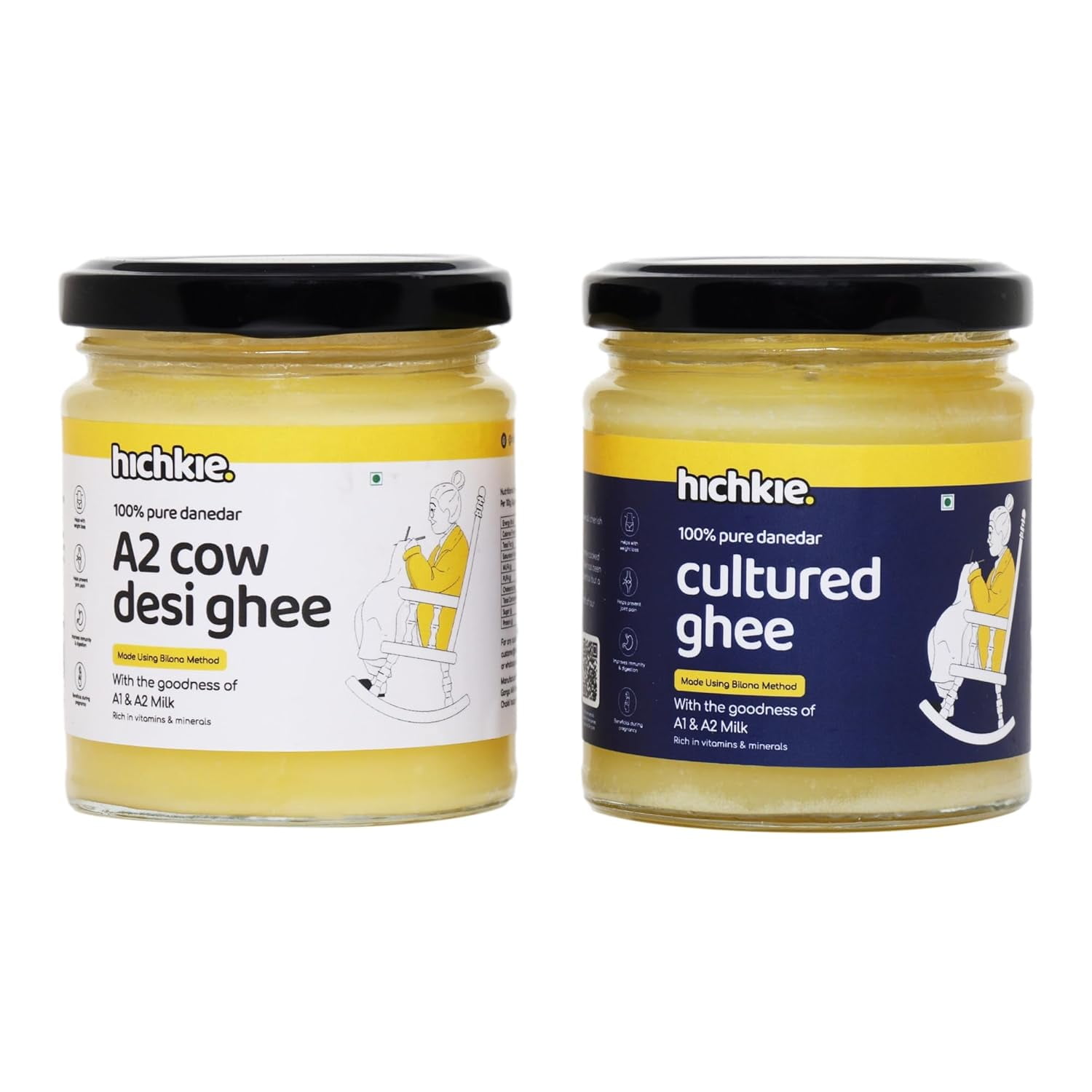 Natural A2 Cow Desi Ghee & Cultured Ghee By Hichkie | Rich In Vitamin A, D & K Healthy Vedic ...