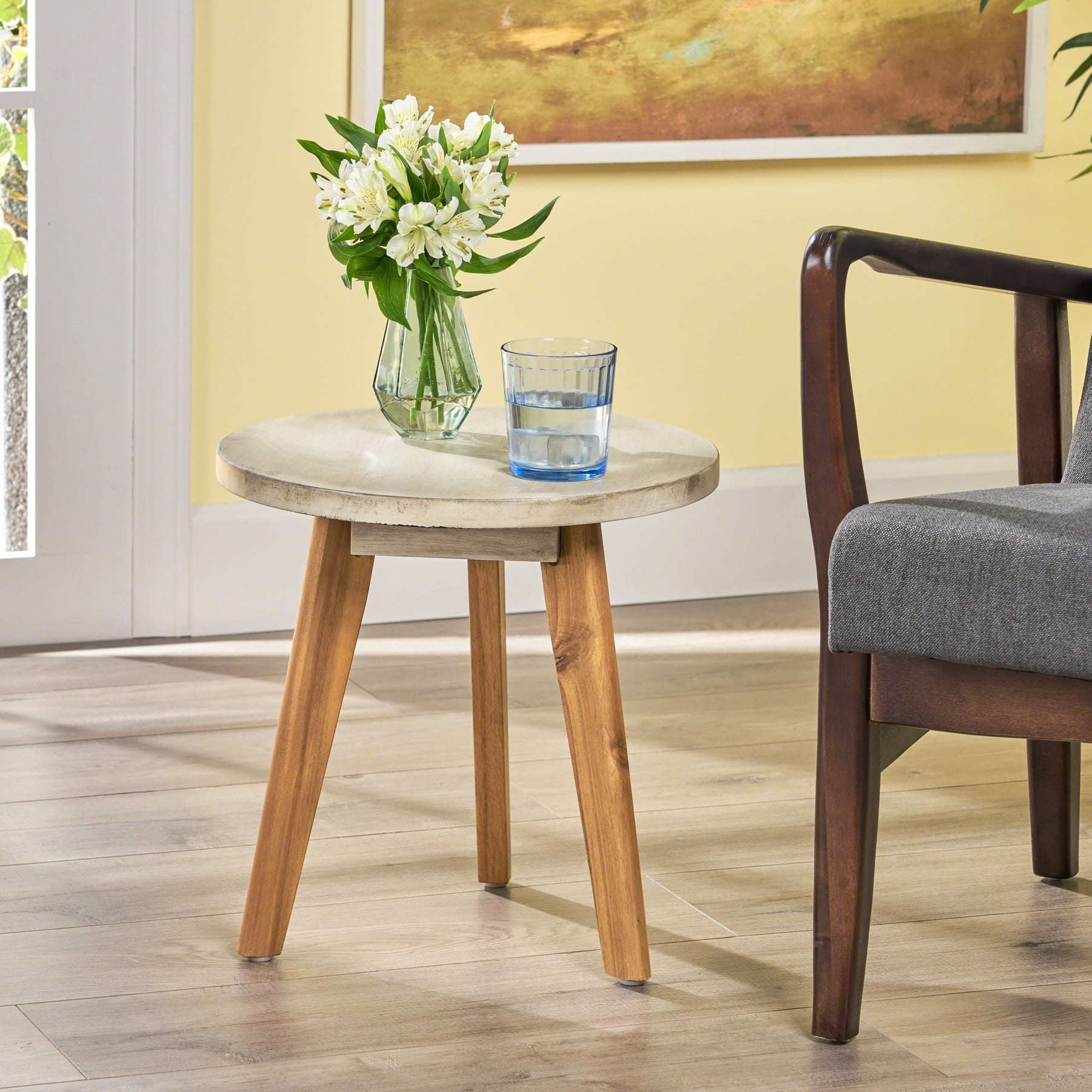 Natural Acacia Craft - Three - Legged Table - Any Living Area ...