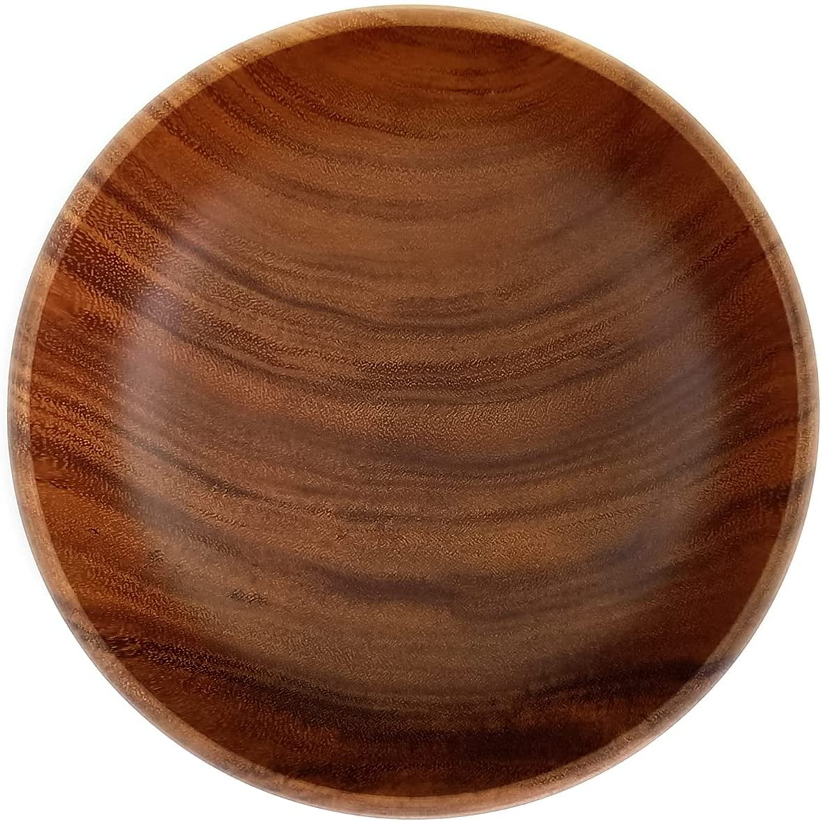 Natural Acacia Wooden Salad Serving Bowl, Premium Handcrafted Wood Bowl ...