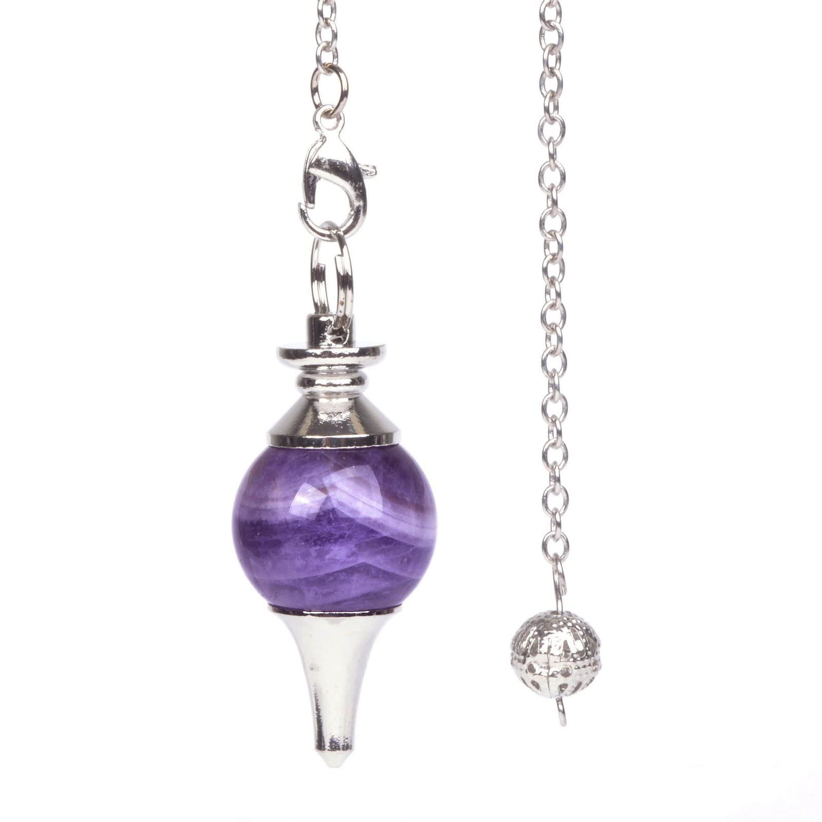 Natural African Amethyst Healing Crystal Gemstone Dowsing 40mm Chakra ...